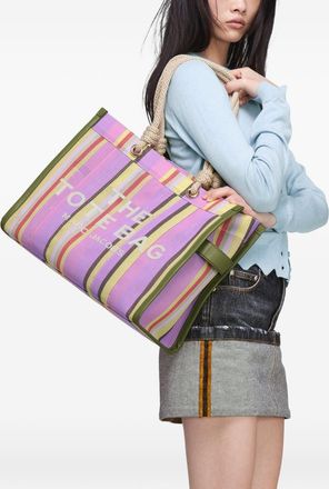 Marc Jacobs Striped Canvas Tote Bag - Pink