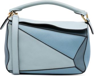 Loewe Hobo Bags - Small Tricolor Calfskin Puzzle Satchel - Gr. unisize - in Blau - f&uuml;r Damen