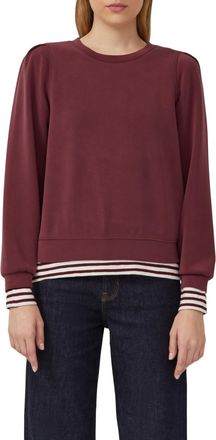 s.Oliver Scuba-Sweatshirt mit Puffärmeln