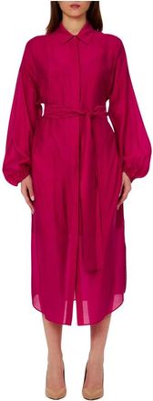 Liu Jo Femme, Robes, Rose, Taille: 36 FR Robe chemise en mousseline