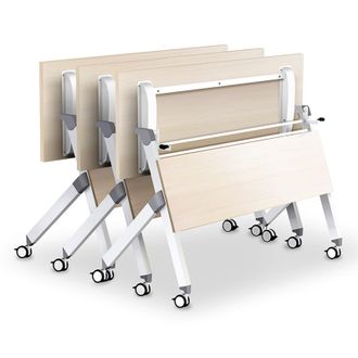 Generic Tragbarer Klapptisch, klappbarer Konferenztisch, mobiler Klapptisch f&uuml;r Schulungen, Seminartisch mit 360&deg;-Drehrollen und Feststellbremsen, Ablagef&auml;che
