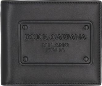 Dolce & Gabbana Mens Calf Leather Wallet Black & Cardholders