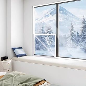 Generic Thermo K&auml;Lteschutz Isolier Schutz Vorhang, Transparent Selbstklebend Windows Cover, Wiederverwendbar Fenster Isolierfolie Winter K&auml;Lteschutzvorhang, E