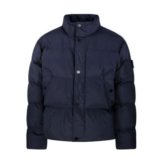 Stone Island Gesteppte Daunenjacke - - Jackets - Herren - Blau - XL