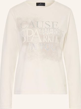 Monari Monari Sweatshirt Mit Schmucksteinen weiss