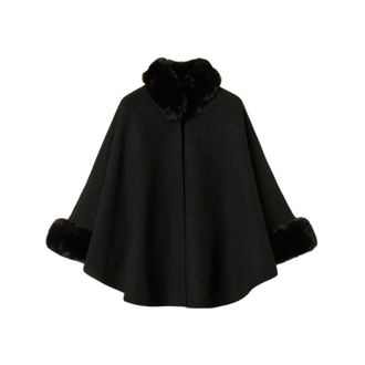 Twinset Poncho - - Jackets - Damen - Schwarzk - ONE SIZE