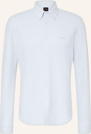 HUGO BOSS Jerseyhemd Myjersey Slim Fit grau