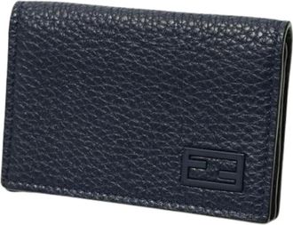 Fendi unisex, Pre-owned, Bleu, Taille: ONE Size Porte-cartes Pre-owned