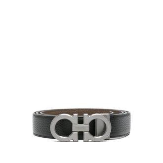 Ferragamo Double Adjus Belt - - Accessories - Herren - Schwarzk - 115 CM