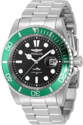 Invicta Pro Diver 50825 Herrenuhr - Quarzwerk - Edelstahl mit schwarzem Zifferblatt - 42 mm