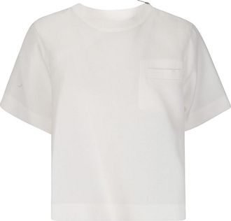 sacai Pull Col Rond - Cr&egrave;me