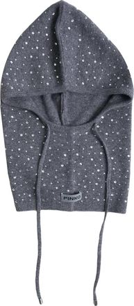 Pinko Pinko Caps & Mützen - Balaclava with rhinestones Finlandia - Gr. ONE SIZE - in Grau - für Damen