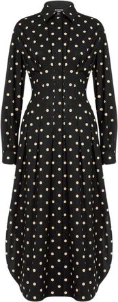 Moschino Femme, Robes, Noir, Taille: 32 FR Robe Chemise en Popeline de Coton Imprim&eacute;e &agrave; Pois