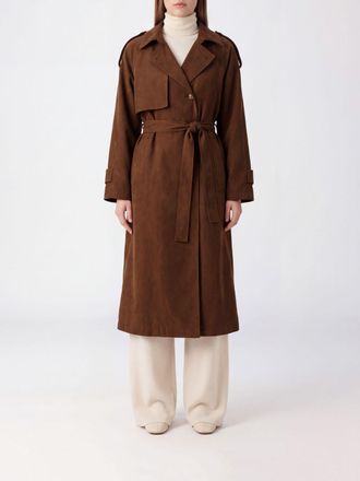 Eleh Trench long style robe de chambre en m&eacute;lange de coton et tencel avec ceinture