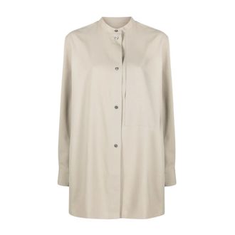 STUDIO NICHOLSON Femme, Blouses et Chemises, Beige, Taille: 40 FR Chemise Longue Kavali avec Poche