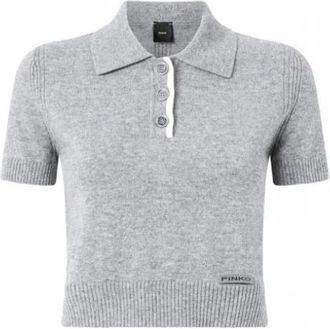 Pinko Pinko, Femme, Tops, Gris, Taille: 40 FR Polo