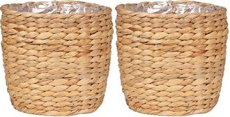 Scheurich Wasserhyazinthe 23, Korbgef&auml;&szlig;/Korb-Pflanzgef&auml;&szlig;/Korbtopf aus Wasserhyazinthe Farbe: Nature, 23 cm Durchmesser, 19,5 cm hoch, 7,5 l Vol. (Packung mit 2)