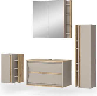 Vicco Badmöbel-Set Edelin, Cashmere, 4 Teile