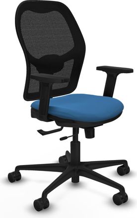 Piqueras y Crespo B&uuml;rostuhl mit 2D-Armlehnen, h&ouml;henverstellbare Lendenwirbelst&uuml;tze, ausgestattet mit Syncro/Translack und Schaumstoff, mit Rollen von 65 mm, Nylon, Schw