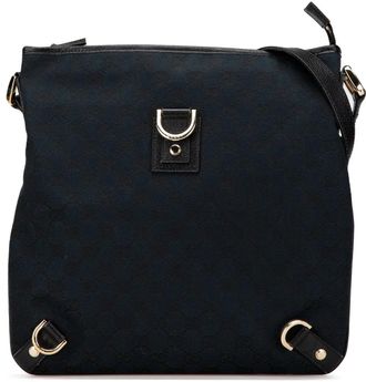 Gucci Hobo Bags - GG Canvas Abbey D Ring Crossbody - Gr. unisize - in Schwarz - f&uuml;r Damen