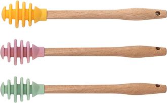 BESPORTBLE Silikon Honigl&ouml;ffel Bunte Honig R&uuml;hrst&auml;bchen Leicht und Tragbar Bpa frei F&uuml;r Honig Sirup und S&uuml;&szlig;e So&szlig;en K&uuml;chenutensil Geschenk f&uuml;r B&auml;cker und Kochenth