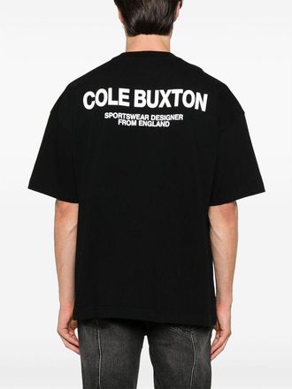 Cole Buxton Logo-Print Cotton T-Shirt - Black
