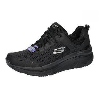 Skechers Femme DLux Walker-Infinite Motion Baskets, Black, 39.5 EU