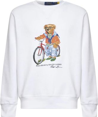 Polo Ralph Lauren Homme, Sweatshirts et sweats &agrave; capuche, Blanc, Taille: 2XL Summer Bear SweaT-shirt