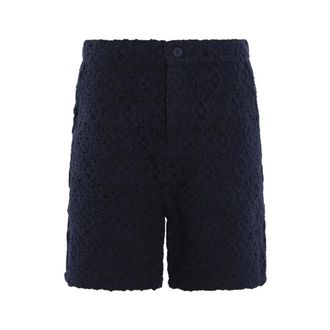 Daily Paper Clothing Short Lace Shield Bleu &Eacute;l&eacute;gant - Homme - Shorts - Bleu - Taille: L