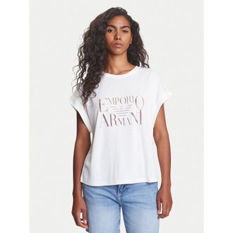 Emporio Armani T-Shirt EW000616 AF12187 U1131 Wei&szlig; Loose Fit