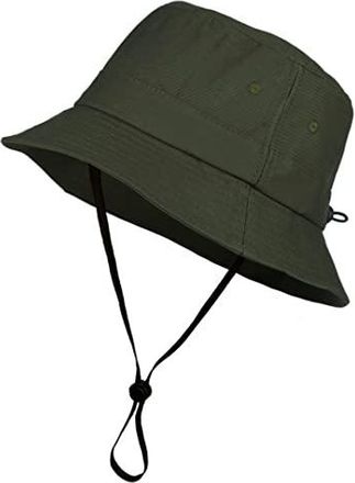 Toutacoo Bob réglable, Mixte, Toutes Saisons, Toucher Coton, jugulaire Amovible (4-Kaki)