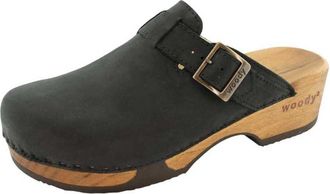 Woody Damen Manu Clog, Nero, 40 EU