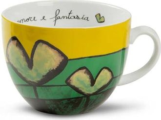 Egan Frühstückstasse Kollektion Brot Liebe und Fantasie. Artikel aus Porzellan in Grün und Gelb und Mehrfarbig. Größe: 8,7 x 16 x 0 cm. Die Referenz ist PA