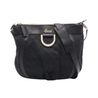Gucci Sac bandouli&egrave;re Abby GG Canvas Cuir Pre-owned - Femme - Pre-owned - Noir - Taille: ONE Size