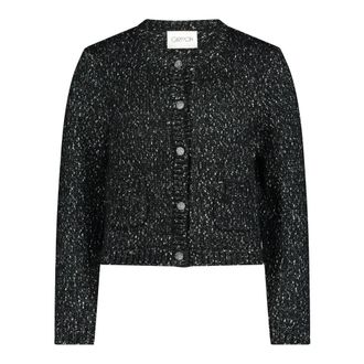 Cartoon Cardigan mit lockerer Passform und Knopfverschluss - - Knitwear - Damen - Schwarzk - 2XL