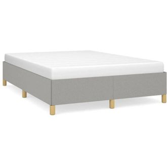 vidaXL Cadre de lit Gris clair 140x200 cm Tissu
