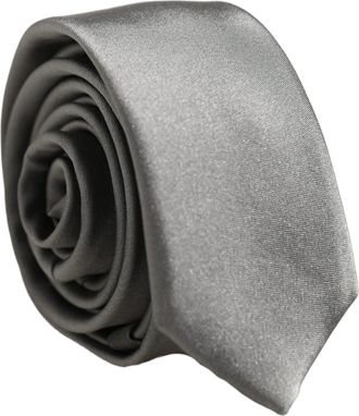 Dolce & Gabbana Silk Satin Necktie - Grey