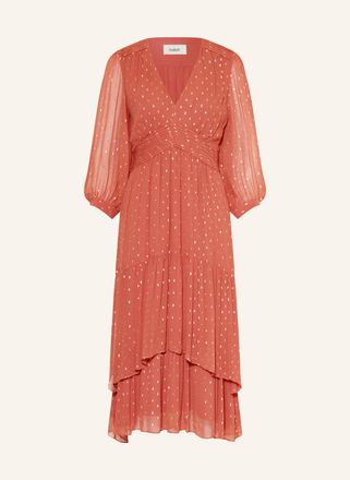 BA&SH Ba&Sh Kleid Maia Mit Glitzergarn Und R&uuml;schen rot