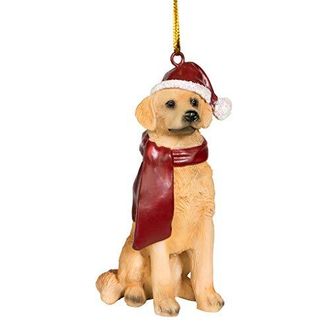 Design Toscano Christmas Ornaments, Weihnachten Golden Retriever Ferienhundeornamente