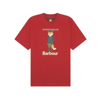 Barbour Fuchs T-Shirt Rot Beaufort Fox - - Tops - Herren - Rot - M