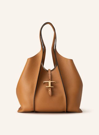 Tod's Tods Shopper T Timeless Medium Mit Pouch braun