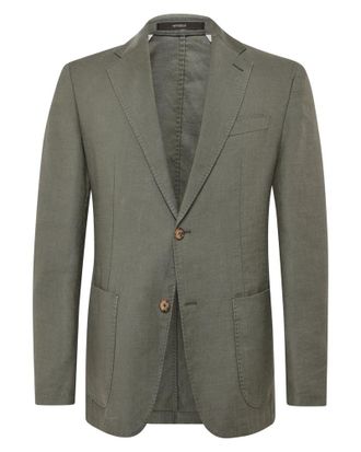 Windsor Einreihiges Sakko Giro aus einem Leinenmischgewebe, Shaped Fit in