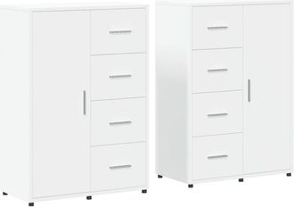 vidaXL Sideboards 2 Stk. Wei&szlig; 60x31x84 cm Holzwerkstoff - Vidaxl