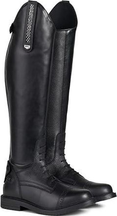 Horze femme, bottes déquitation Verona, aspect cuir, bracelets amovibles, Marron, 40W