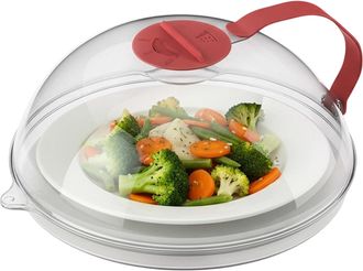 Generico Mikrowellendeckel, Spritzschutz mit Dampfgenerator, f&uuml;r Mikrowellen-Teller, zum Aufw&auml;rmen von Lebensmitteln, f&uuml;r Snacks, Suppen, Schmelzen