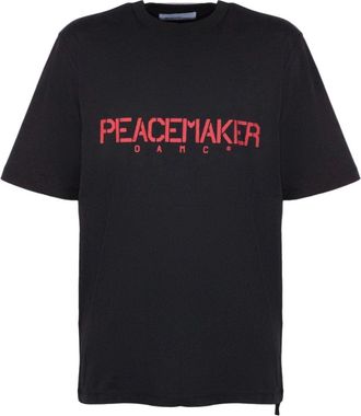 OAMC Oamc, Homme, Tops, Noir, Taille: L Stencil Print Regular Fit T-Shirt
