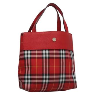 Burberry Pre-owned Nylon sacs-main - Femme - Pre-owned - Rouge - Taille: ONE Size