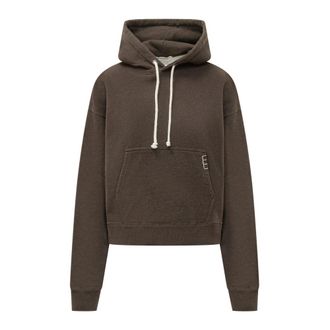 J.W.Anderson Curved Hem Hoodie - - Sweatshirts & Hoodies - Damen - Braun - M