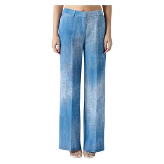 Ermanno Scervino Weite Hose aus leichtem Denim - - Jeans - Damen - Blau - L