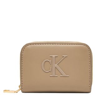 Calvin Klein Geldb&ouml;rse Calvin Klein Bold Ck Medium Zip Around LV04F1154G Beige